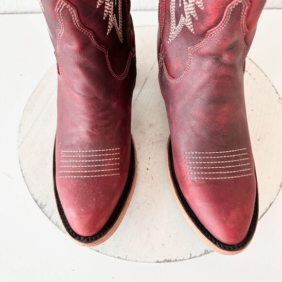Lane boots | Shoes | Lane Monica Red Cowboy Boots Womens 6 Wide Calf ...